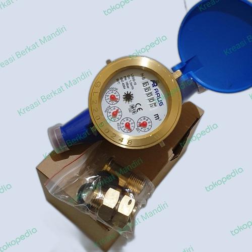 Jual METERAN AIR 1/2" INCH / WATER METER 1/2" INCH / FLOWMETER AIR DN15 ...