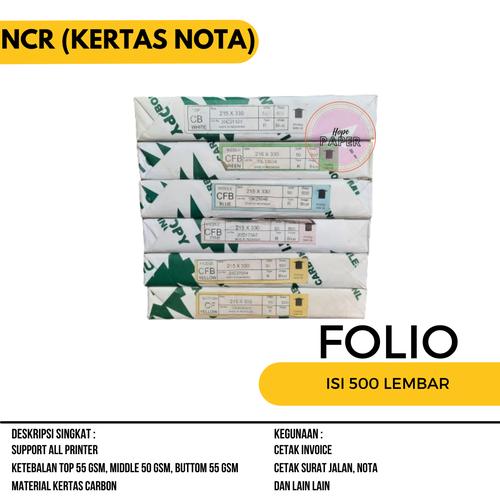 Jual Kertas NCR F4 500 lembar multi copy - MIDDLE, Biru - Kota Bekasi ...