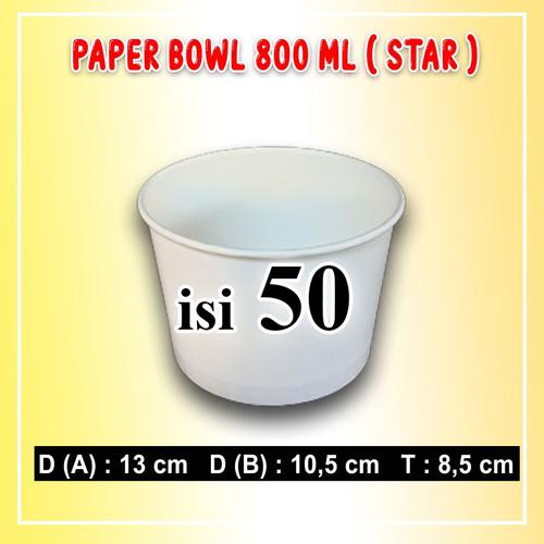 Jual PAPER BOWL 800 ML (STAR) - Kota Surabaya - SARANA KEMASAN | Tokopedia