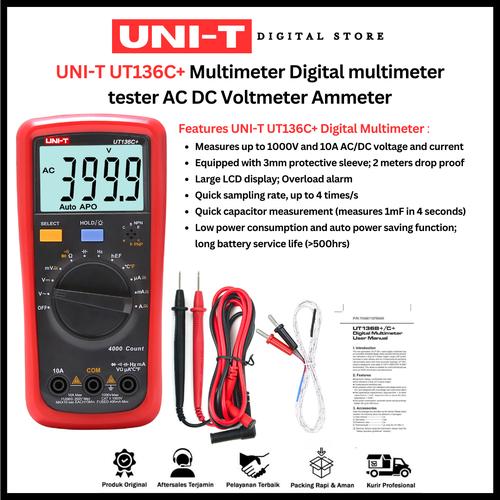 Jual UNI-T UT136C+ Multimeter Digital Penguji Multimeter AC DC ...