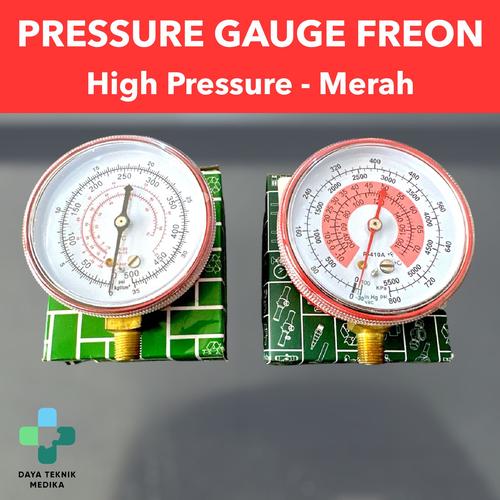 Jual GMT Pressure Gauge Freon - Manometer High Pressure - Merah - R410a ...