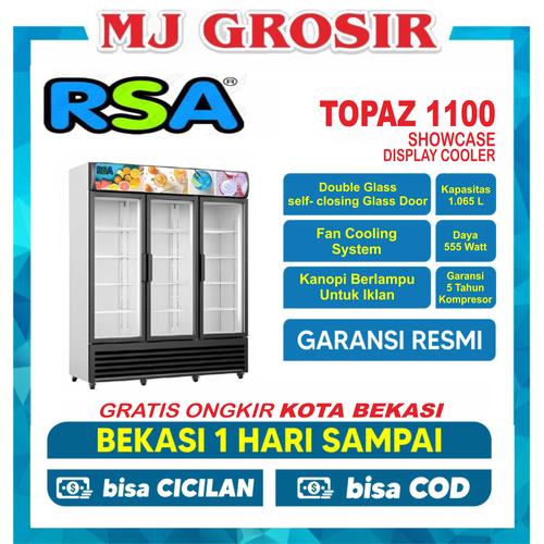 Jual SHOWCASE RSA TOPAZ 1100 DISPLAY COOLER KULKAS MINUMAN TIGA PINTU ...