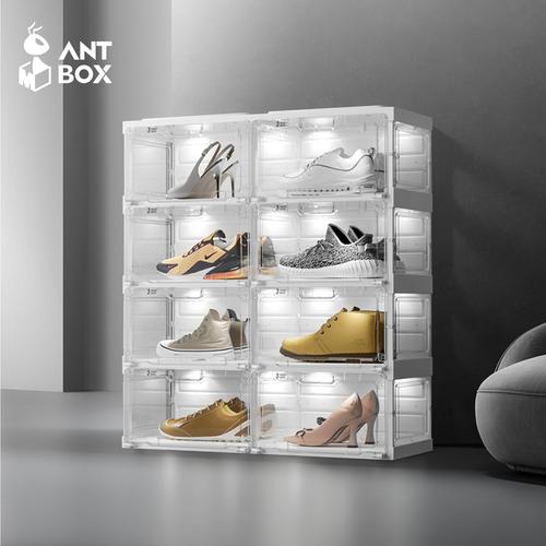 Promo ANTBOX Rak Sepatu LED Transparan Kontrol Suara Pintu Magnet 8 Pasang Cicil 0% 3x - Kab ...