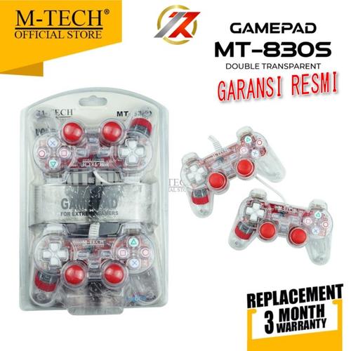 Jual M-TECH Gamepad Stik DOUBLE Transparan Getar Original USB PC Laptop ...