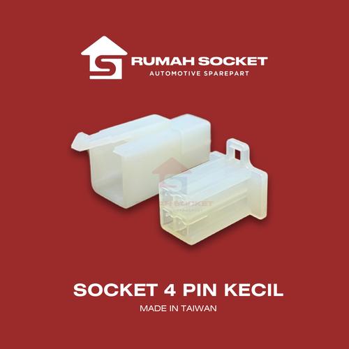 Jual SOCKET MINI MOTOR 4 PIN KAKI / RUMAH SKUN SOKET MALE FEMALE NYLON ...
