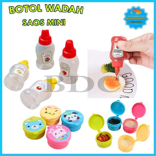 Jual BOTOL MINI PORTABLE 25ML | BOTOL WADAH SAOS SALAD MINI SAOS BENTO ...