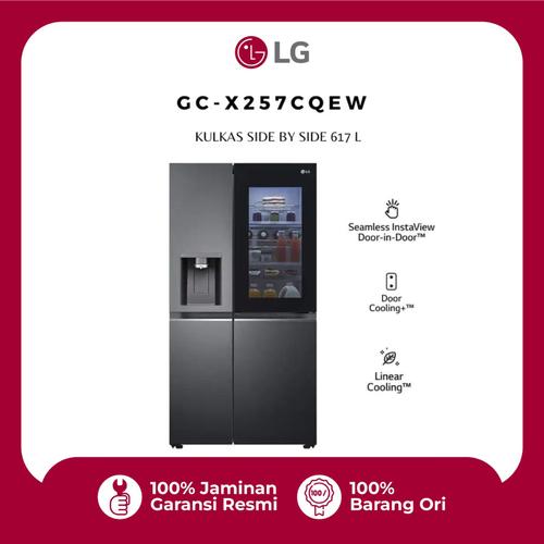 Promo LG KULKAS SIDE BY SIDE GC-X257CQEW INSTAVIEW DOOR IN DOOR 617 LITER Cicil 0% 3x - Jakarta ...