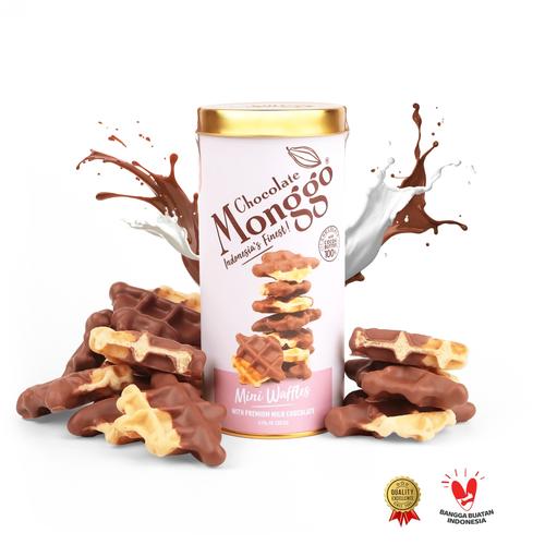 Jual Chocolate Monggo | Mini Waffle Milk Choco 41% | Camilan Halal ...