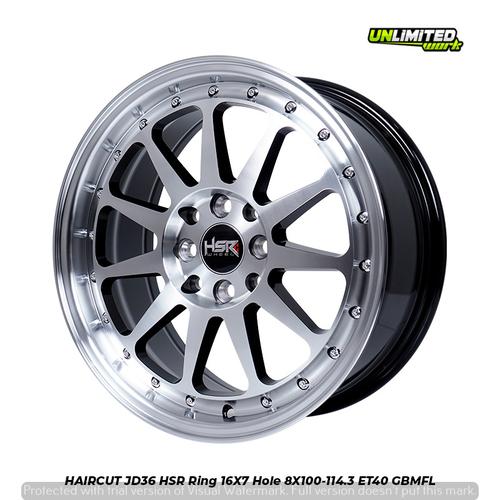 Jual Velg HSR Ring 16 Lebar 7 inch ET 40 Tipe HAIRCUT Buat Yaris Freed ...