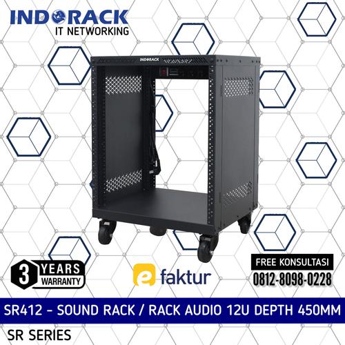 Jual SR412 Sound Rack 12U Depth 450mm INDORACK Rak Audio System ...