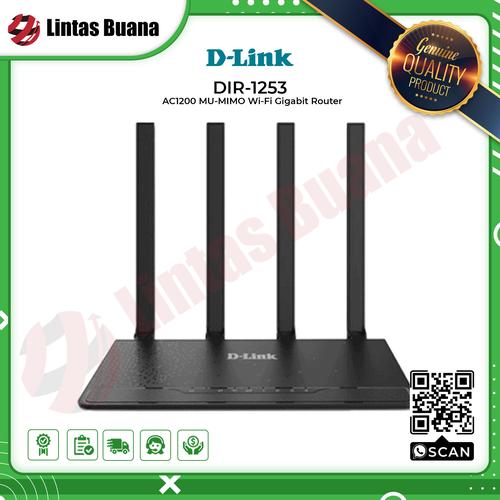 Promo Dlink DIR1253 AC1200 MU-MIMO Dual-Band Gigabit Wireless Router D ...