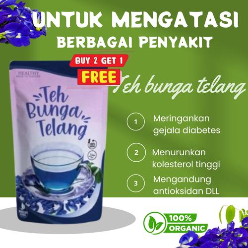 Jual Teh Celup Bunga Telang Murni 100% Alami Original Daun Telang ...