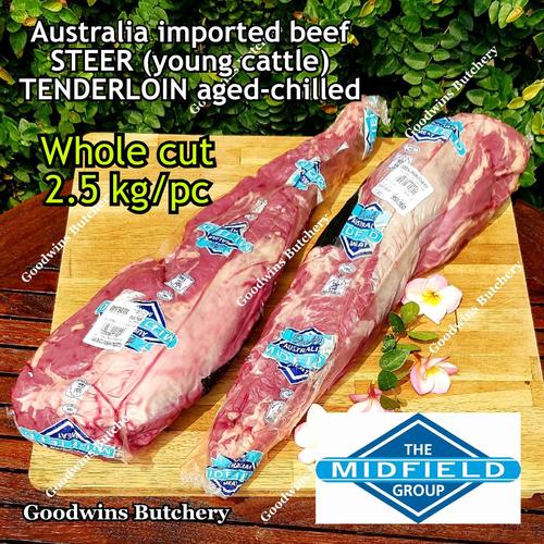Jual 2.5kg aged chilled beef TENDERLOIN Australia / New Zealand eye ...
