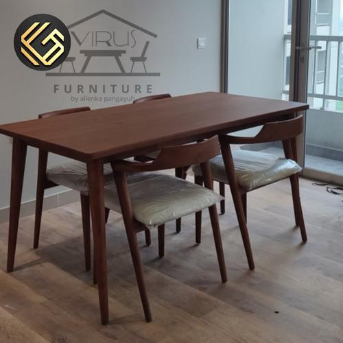 Jual dining table minimalis meja makan meja cafe kayu jati jepara - top ...