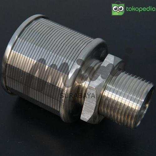 Jual Filter Nozzle Strainer Stainless SS 0,2mm 1" Inch NPT Drat Halus ...