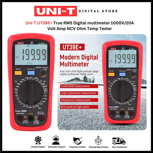 Jual UNI-T UT39E+ AC/DC 20A 1000V Handheld Digital Multimeter - Penguji ...