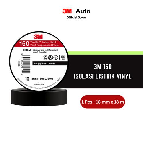 Promo 3M Temflex 150 Selotip Lakban Isolasi Kabel Listrik Warna Hitam ...