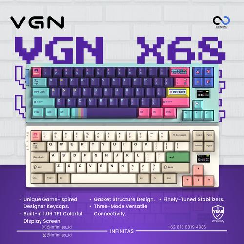 Jual VGN x Subor X68 / X-68 Hotswap Gasket Wireless 65% Mechanical ...
