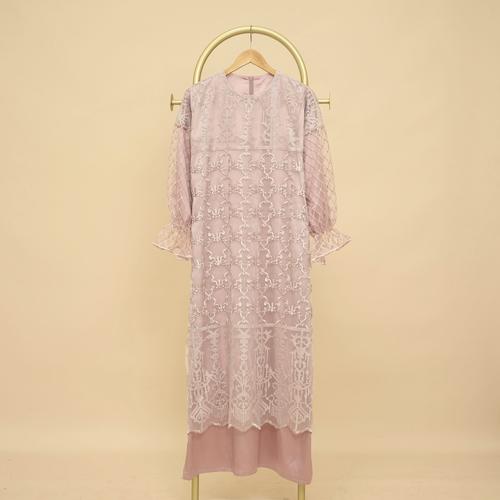 Jual Dress Raya Leona Dusty Pink - XXL sampai XXXL - Jakarta Timur - AQILA.CLOTHING | Tokopedia