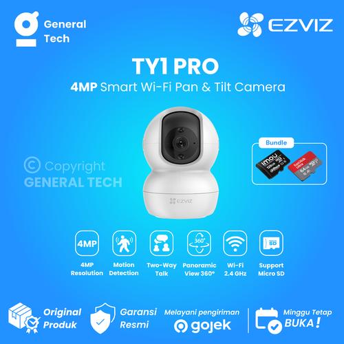 Promo Ezviz TY1 Pro 4MP 2K+ Wifi Pan & Tilt Camera Smart Tracking ...