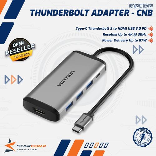 Jual VENTION CNB USB Hub Type C to USB 3.0 HDMI PD Multiport ...