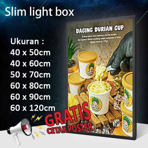 Jual Slimlite Magnetic Light Pro 40x50-60-90cm Slim Light Box LED Neon ...