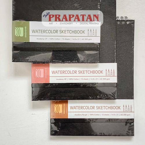 Jual Baohong Academy Spiral Watercolor Book | Buku Cat Air - A6, Rough ...