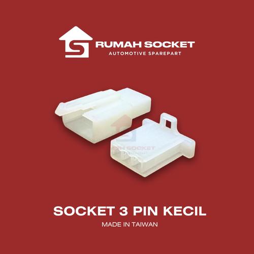 Jual SOCKET MINI MOTOR 3 PIN KAKI / RUMAH SKUN SOKET MALE FEMALE NYLON ...