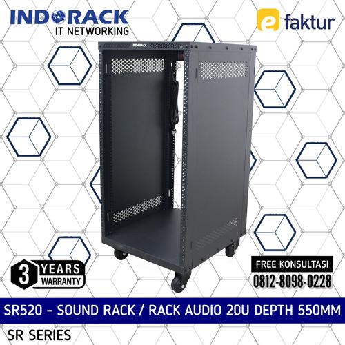 Jual SR520 Sound Rack 20U Depth 550mm INDORACK Rak Audio System ...