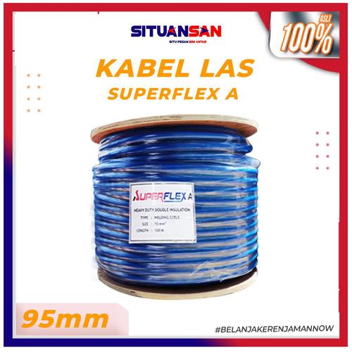 Jual Kabel Las 95 mm Biru Full Tembaga Welding Cable SUPERFLEX A Roll ...