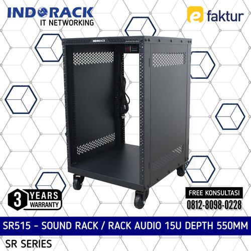 Jual SR515 Sound Rack 15U Depth 550mm INDORACK Rak Audio System ...