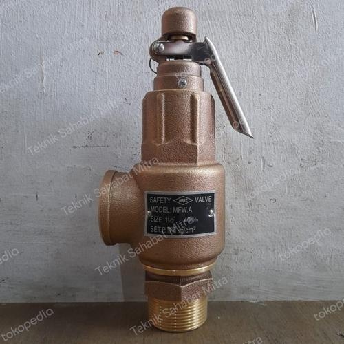 Jual SAFETY VALVE 2" INCH HISEC KUNINGAN 20BAR/20KG DN50 WITH HANDLE ...