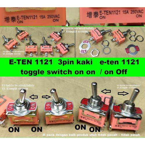 Jual 1121 E ten on on – on off tombol toggle 3pin kaki 3 pin 3kaki ...