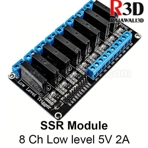 Jual LF_ Relay Module SSR 250V 8 Channel 5V Low Level Trigger 2A ...