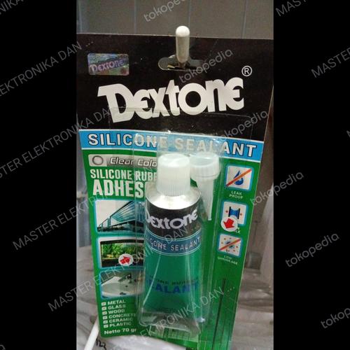 Jual 7774 lem karet silikon silicone sealant rubber bening dextone 70gr ...