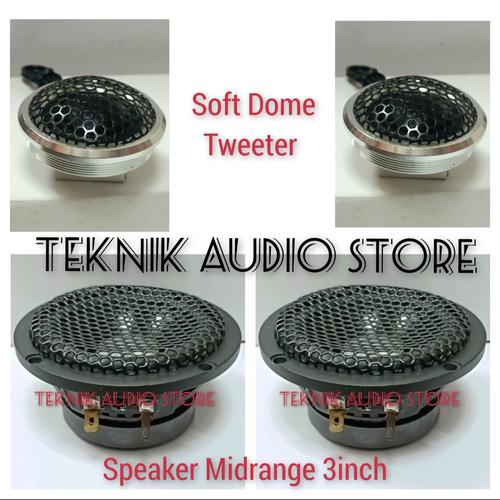 Jual Speaker Midrange 3inch Soft Dome Tweeter Lebar 55mm Mini Classic ...