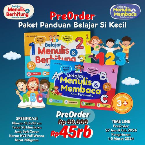 Jual Paket 2 Buku Anak Belajar dan Menulis Angka Belajar dan Membaca ...