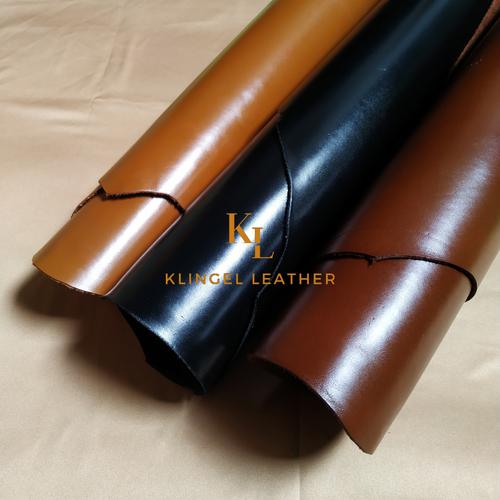 Jual kulit sapi asli lembaran pull up premium glossy - Tan, A4 - Kab ...