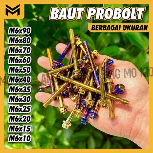 Jual BAUT UKURAN FLOWER BAUT PROBOLT M6X10 - M6X70 BIRU GOLD STEINLES 1 ...