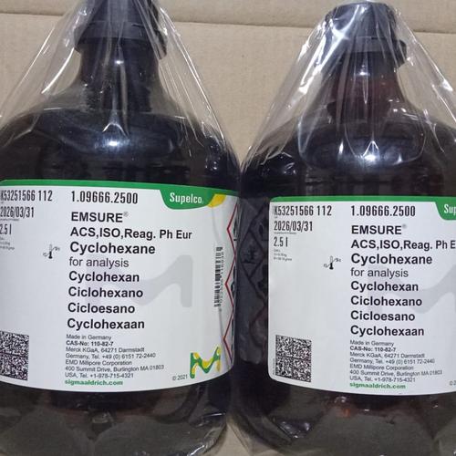 Jual Merck Cyclohexane / Cyclohexan / sikloheksan/ 1.09666 / 109666 2 ...