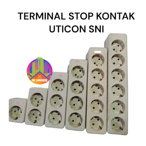 Jual Uticon stop kontak 4 lubang / terminal colokan 4 lubang / colokan ...