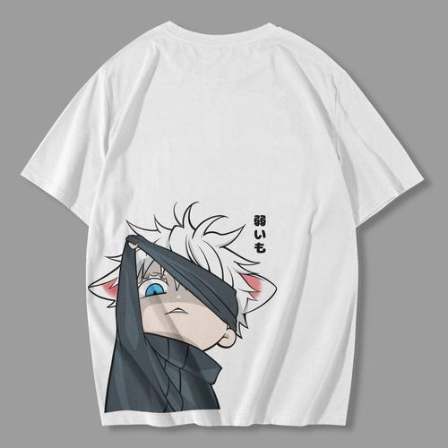Jual TORIZU Tshirt Gojo Chibi Neko Anime Manga Jujutsu Kaisen - S ...
