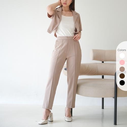 Jual Isla Yoora Pants - Celana Wanita Garis Tengah - Print Choco, XS ...