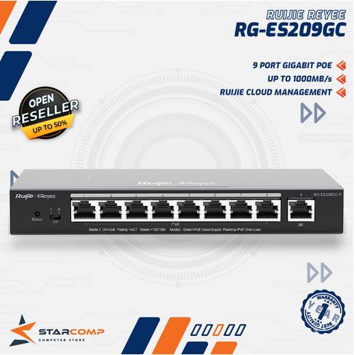 Promo Ruijie Reyee RG-ES209GC-P Switch Managed 9-Port Gigabit PoE Cicil ...