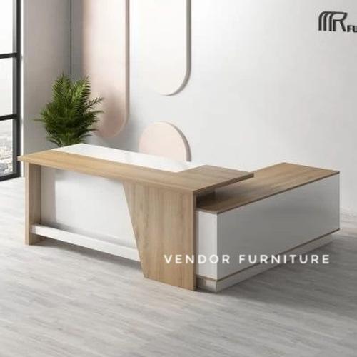 Jual Meja L'Shape Desk Office Table Industrial Minimalis Interior HPL ...
