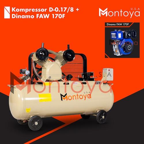 Promo Air Compressor / Kompresor Angin Montoya 2 Hp + Engine Diesel Faw ...