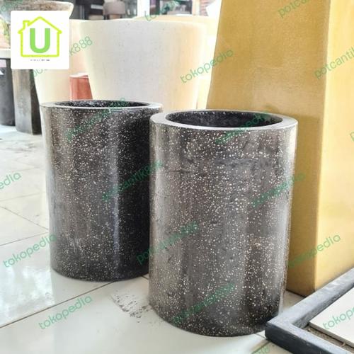 Jual pot silinder hitam glossy t40cm d30cm - Kota Depok - potcantik888 ...