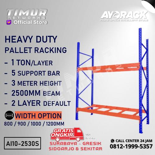 Promo PALLET RACKING 1 TON HEAVY DUTY 3 METER - RAK PALET AYORACK AI10 ...
