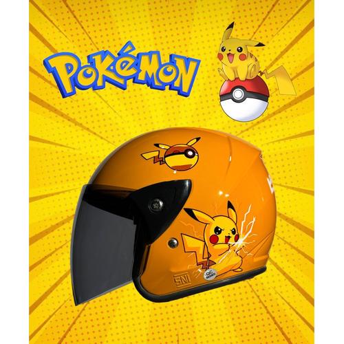 Jual Helm Anak Junior Karakter Pikachu Pokemon - Pikachu Kuning, M ...
