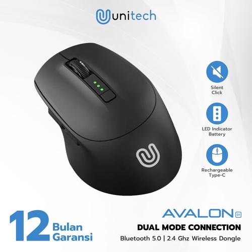 Promo Mouse Wireless Bluetooth Unitech Avalon 2.4G Rechargeable Silent Klik - Jakarta Utara ...